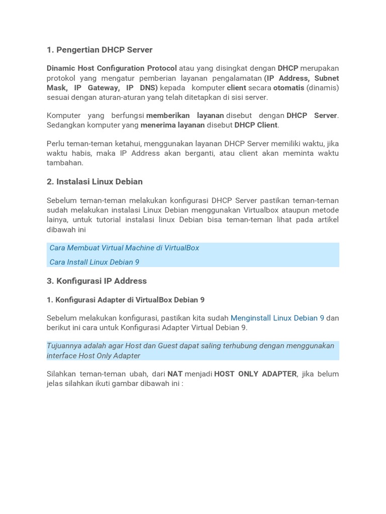 Modul 3.3 DHCP Server | PDF