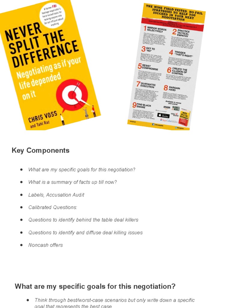 Never Split The Difference | PDF | Psychology | Behavioural Sciences