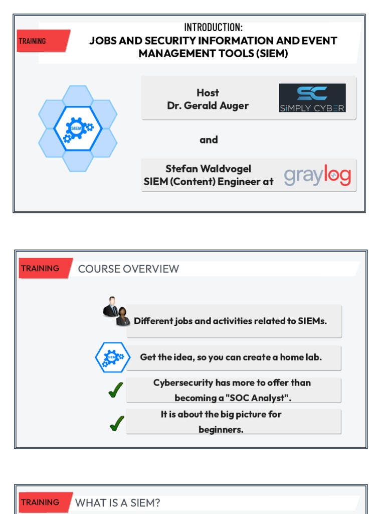 SIEM Training and Career Guide | PDF | Cloud Computing | Computer Science