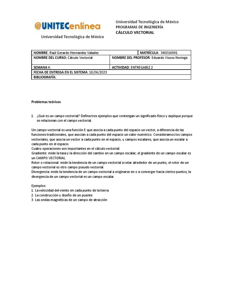 Entregable 2_CV | PDF | Vector Euclidiano | Integral