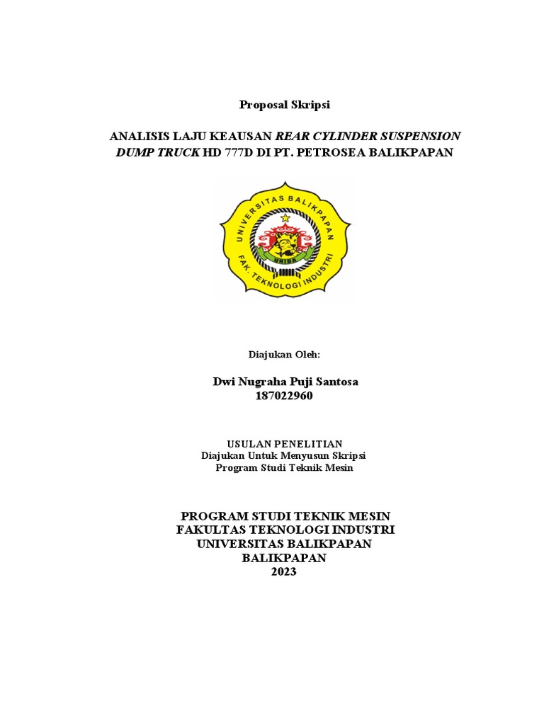 Analisis Keausan Suspensi Dump Truck | PDF | Teknologi & Rekayasa