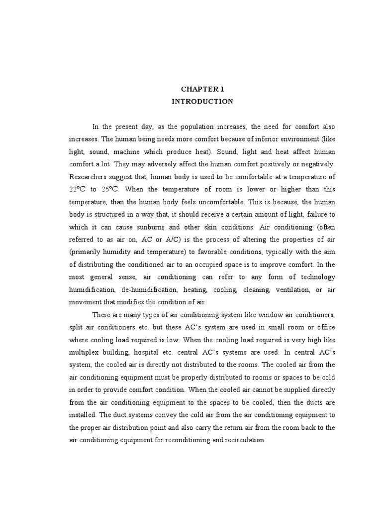 Acmv System & Design Chapter 1 | PDF | Air Conditioning | Duct (Flow)