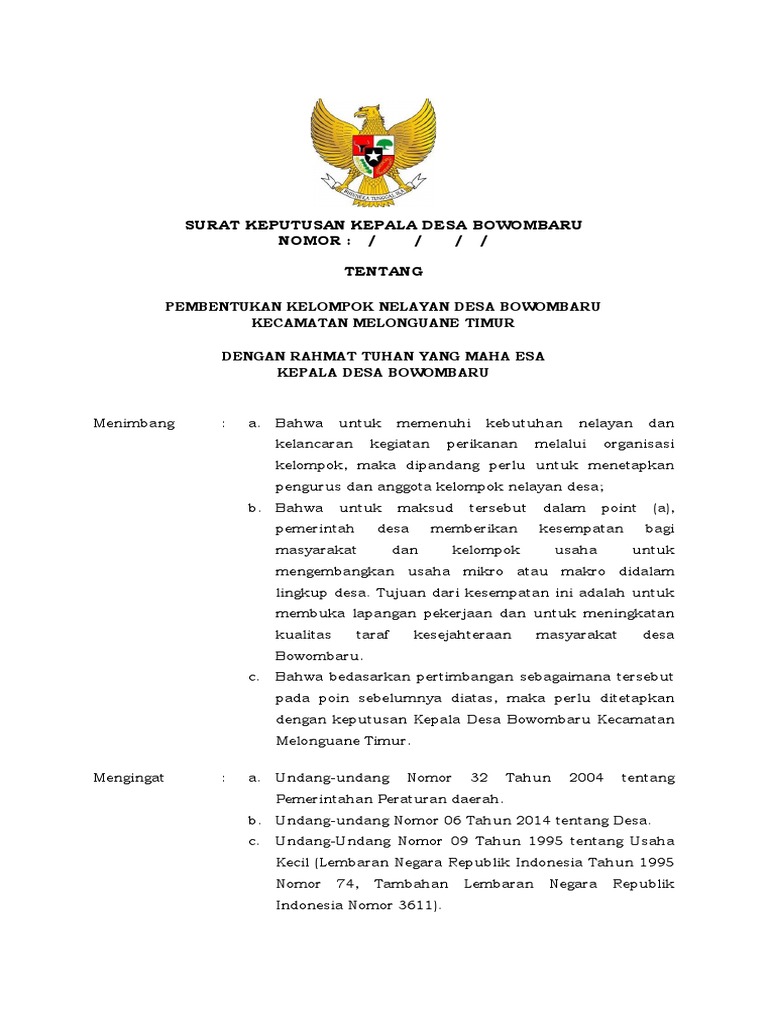 SK Kelompok Usaha | PDF