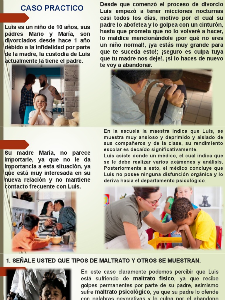 CASO PRACTICO-Derecho Del Niño y Adolescente | PDF | Abuso infantil | Ciencias del comportamiento