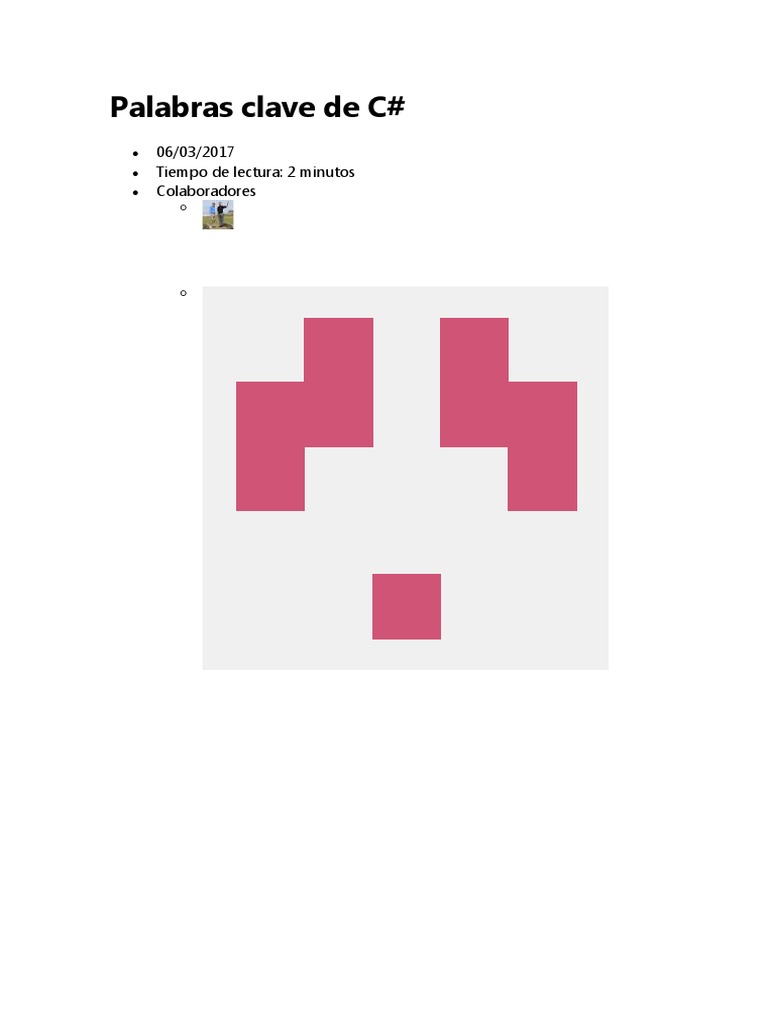 Guía de C#-Referencia Del Lenguaje | PDF | C Sharp (lenguaje de programación) | Constructor ...