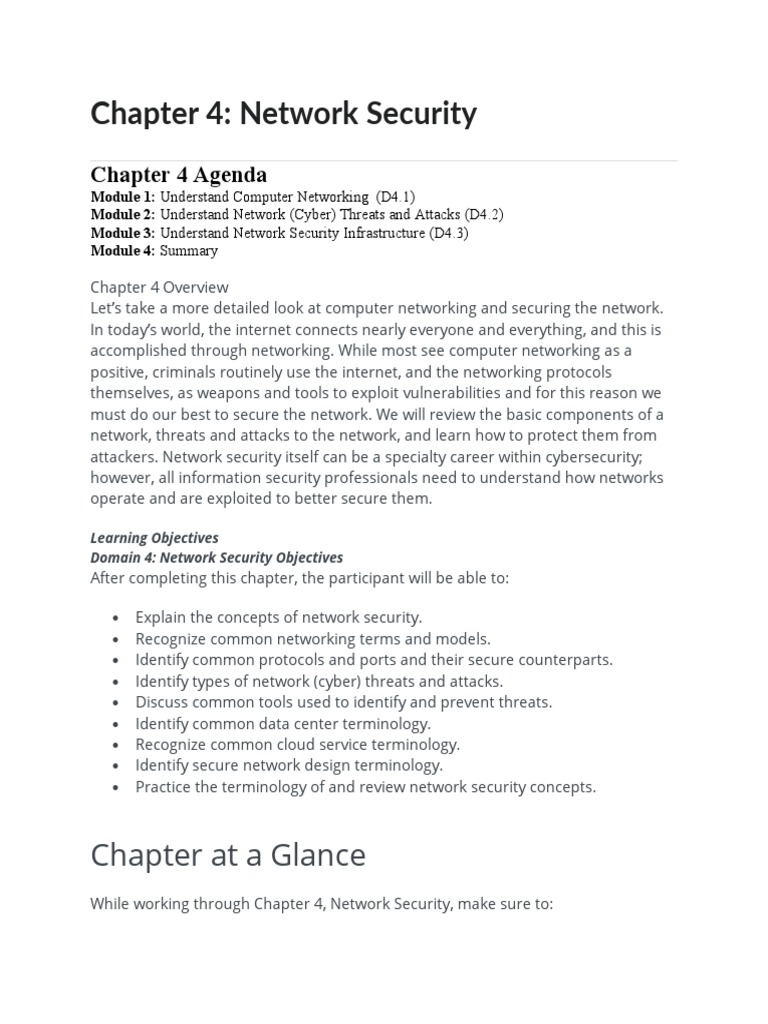 Isc Chapter 4 | Download Free PDF | Osi Model | Computer Network