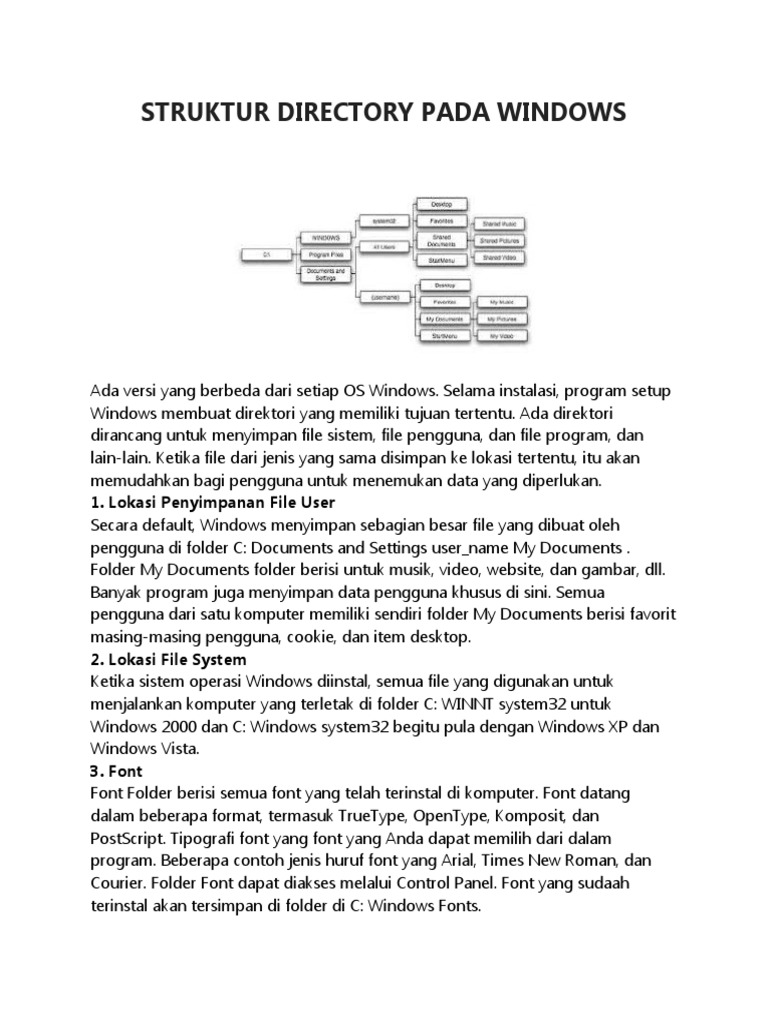 Struktur Directory Pada Windows Dan Linux | PDF | Seni | Komputer