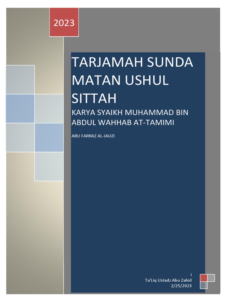 Matan Ushul Sittah Tarjamah Sunda New | PDF Matan Ushul Sittah Tarjamah Sunda New | PDF