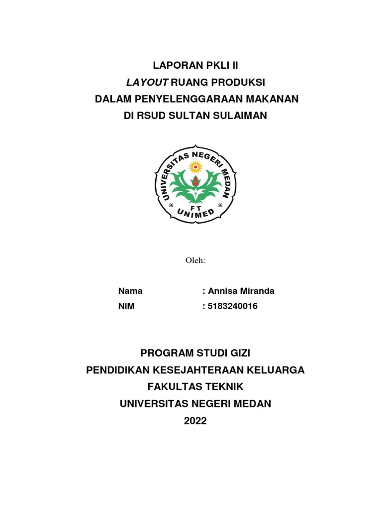 LAPORAN PKL 2 - Annisa Miranda - 5183240016 | PDF