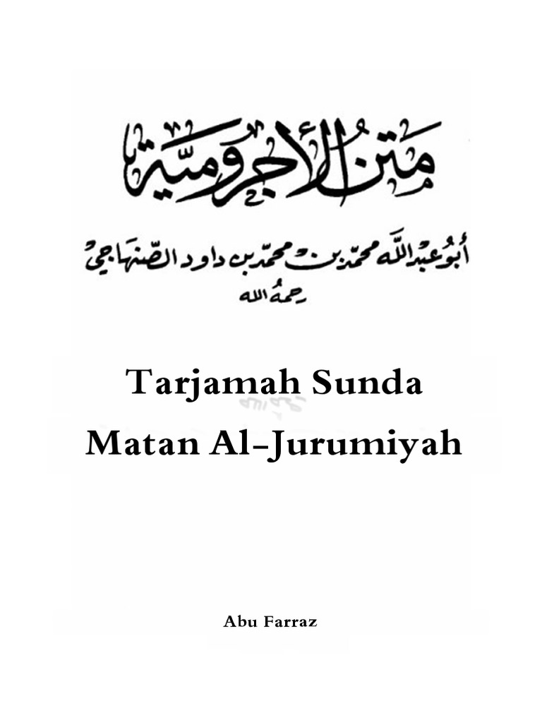 Tarjamah Matan Al-Jurumiyyah B5 | PDF Tarjamah Matan Al-Jurumiyyah B5 | PDF