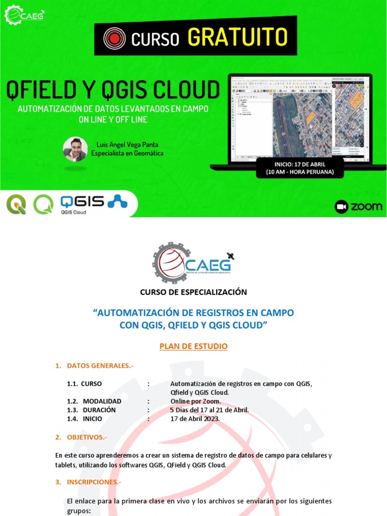 Temario Del Curso GRATUITO de Automatización de Registros en Campo Con QGIS - Qfield y QGIS ...