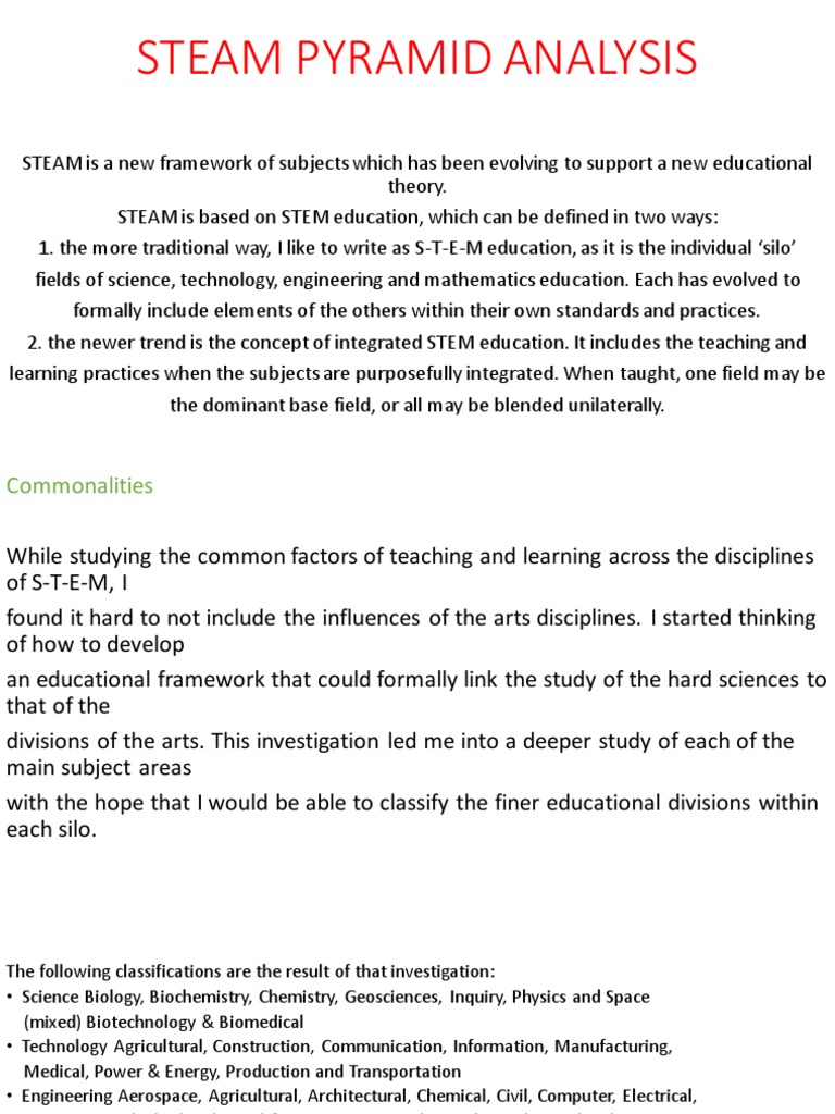 Steam Pyramid | PDF | Science | Science, Technology, Engineering, And ...