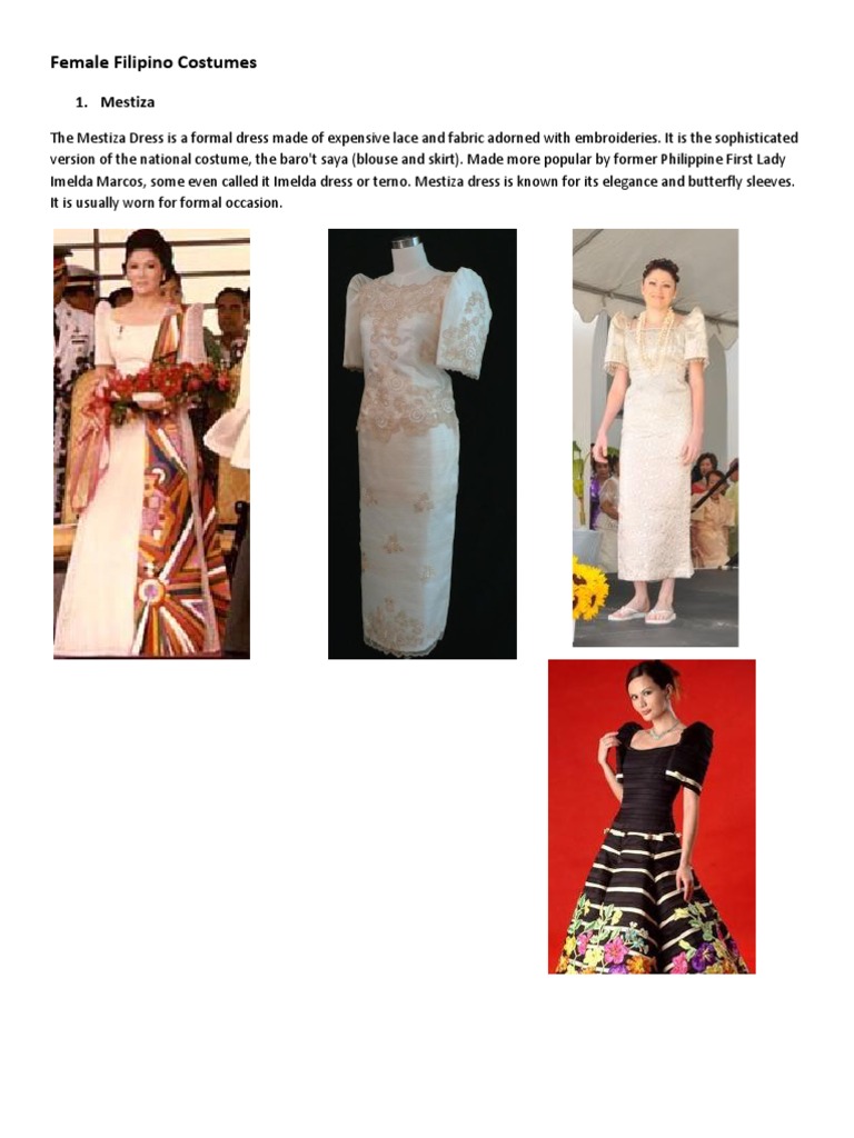Imelda Marcos Filipiniana Dress