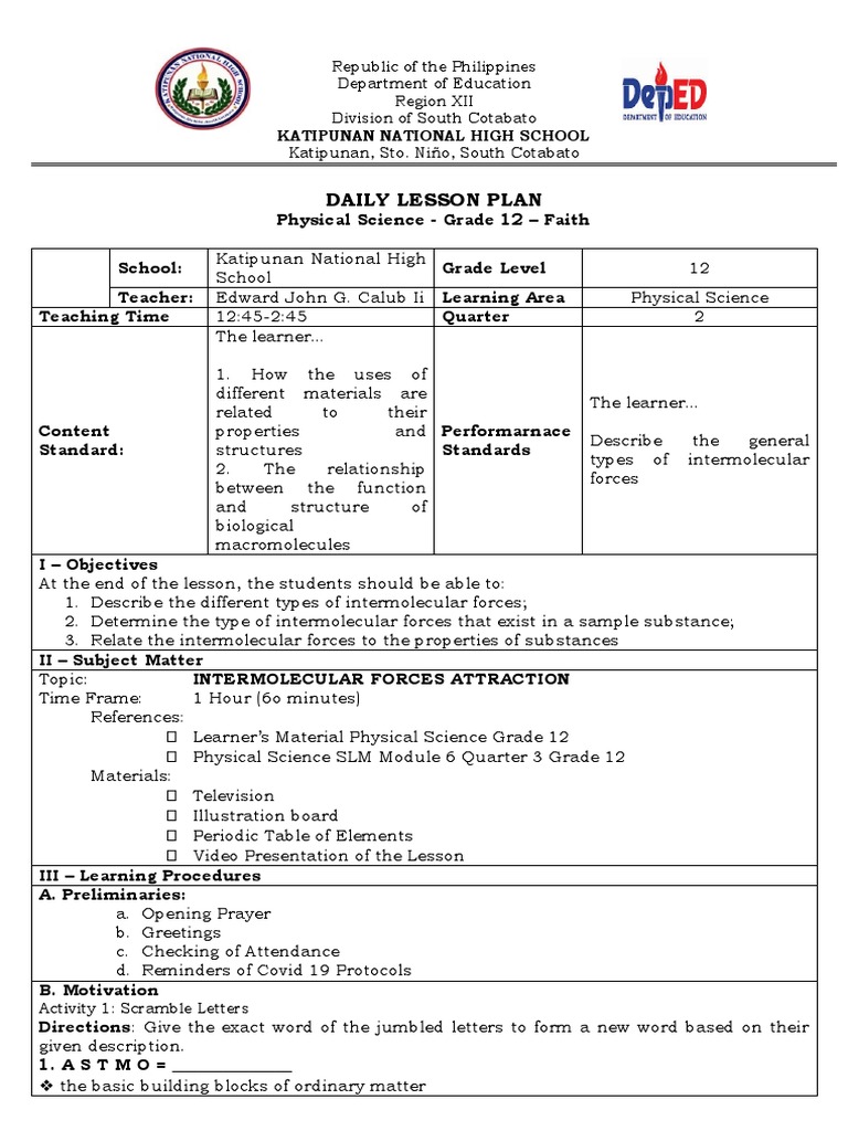Grade12 Final Cot Lesson Plan | PDF