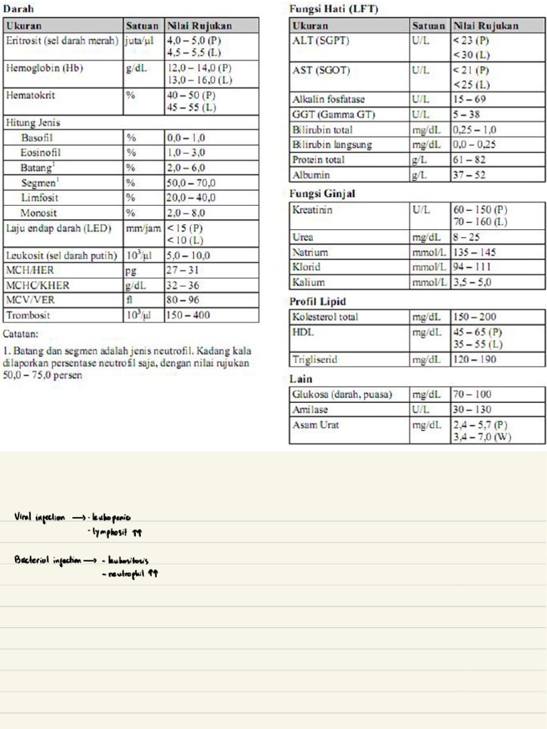 Nilai Normal Lab Pada Anak | PDF