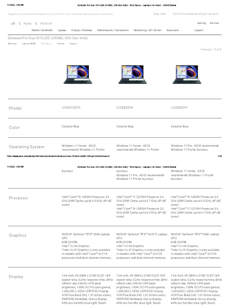C2 Laptop ZenBookProDuo15UX582ZM v0 | PDF | Personal Computers ...