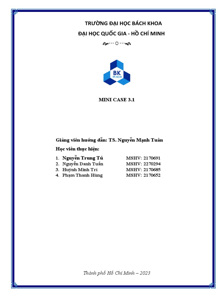 Nhom 4 Mini Case 3.1 | PDF