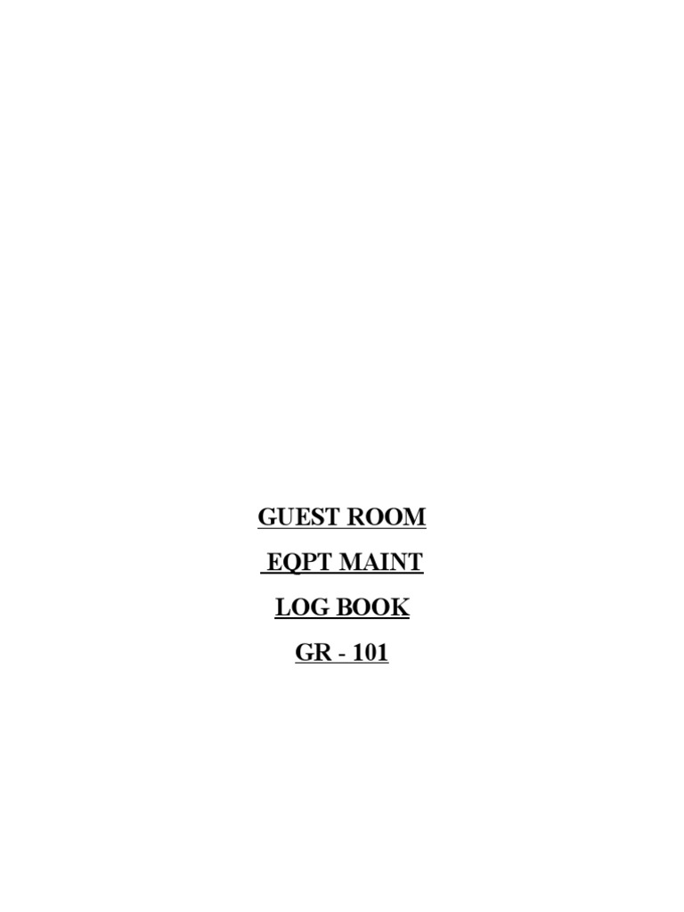 Room Log Book | PDF | Architectural Elements | Home