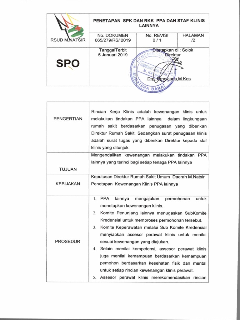 Kps 4 Ep 1 Spo Tentang Kompetensi Kewenangan Ppa Dalam SPK Dan RKK | PDF