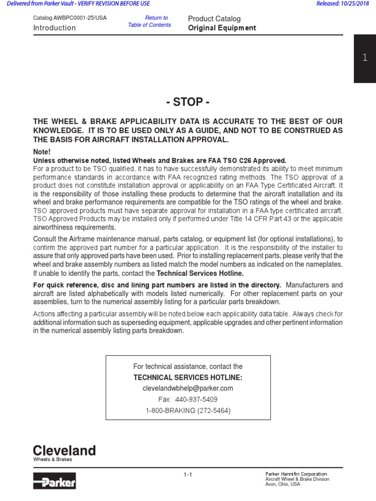 Cleveland Wheel & Brake Application Guide | PDF | Aeronautics ...