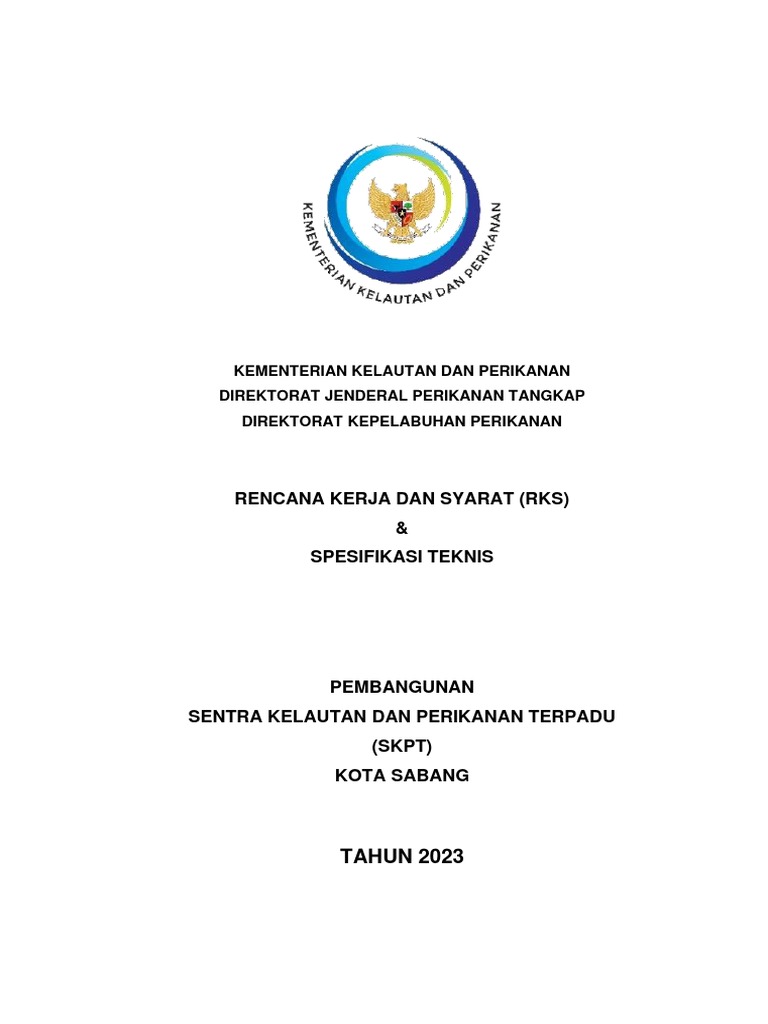 RKS Pembangunan SKPT Sabang 2023 | PDF
