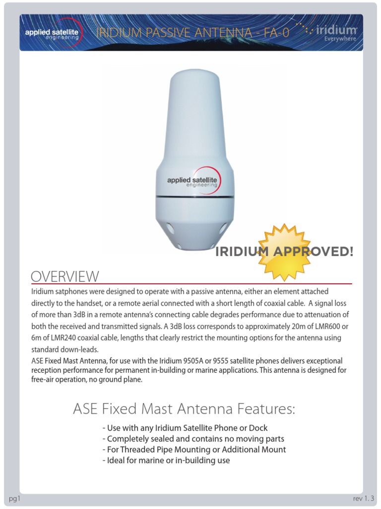 ASE Passive Antenna | PDF | Antenna (Radio) | Cable Television
