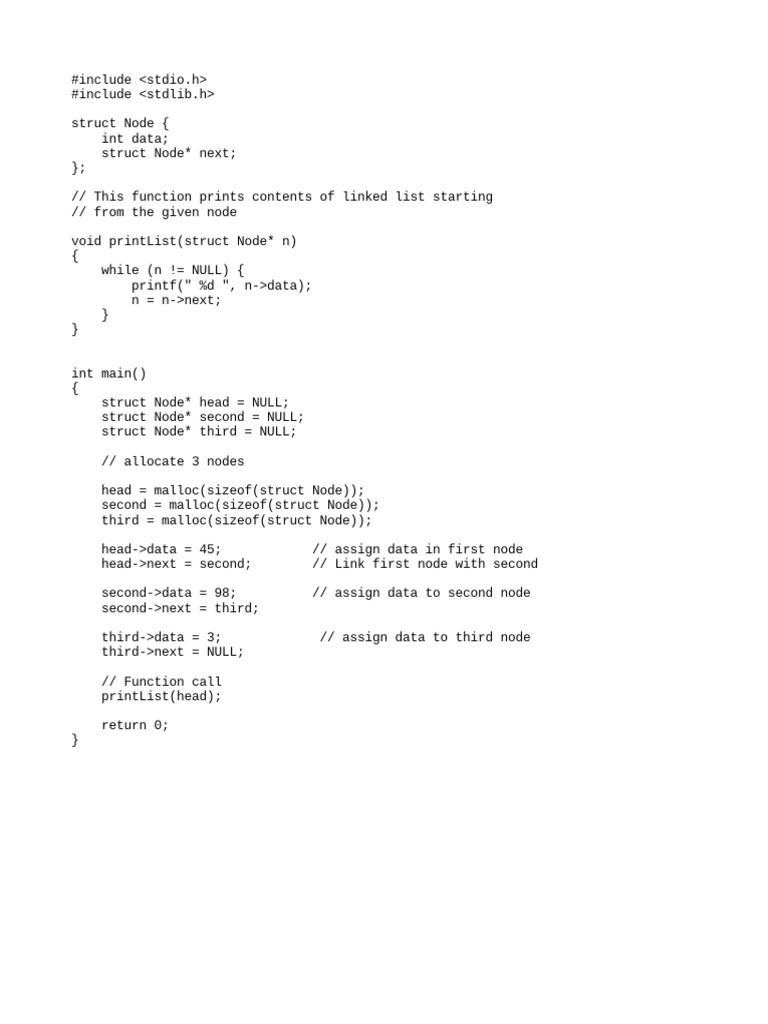 Traversal of A Linked List | PDF | Teaching Methods & Materials | Computers