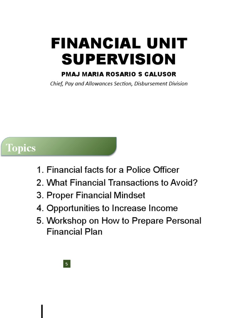 Financial Unit Supervision | Download Free PDF | Insurance | Salary