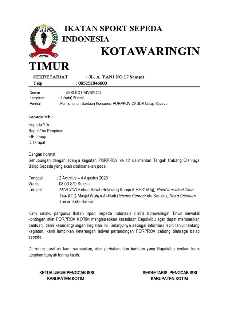 Permohoan Support FIF PDF | PDF