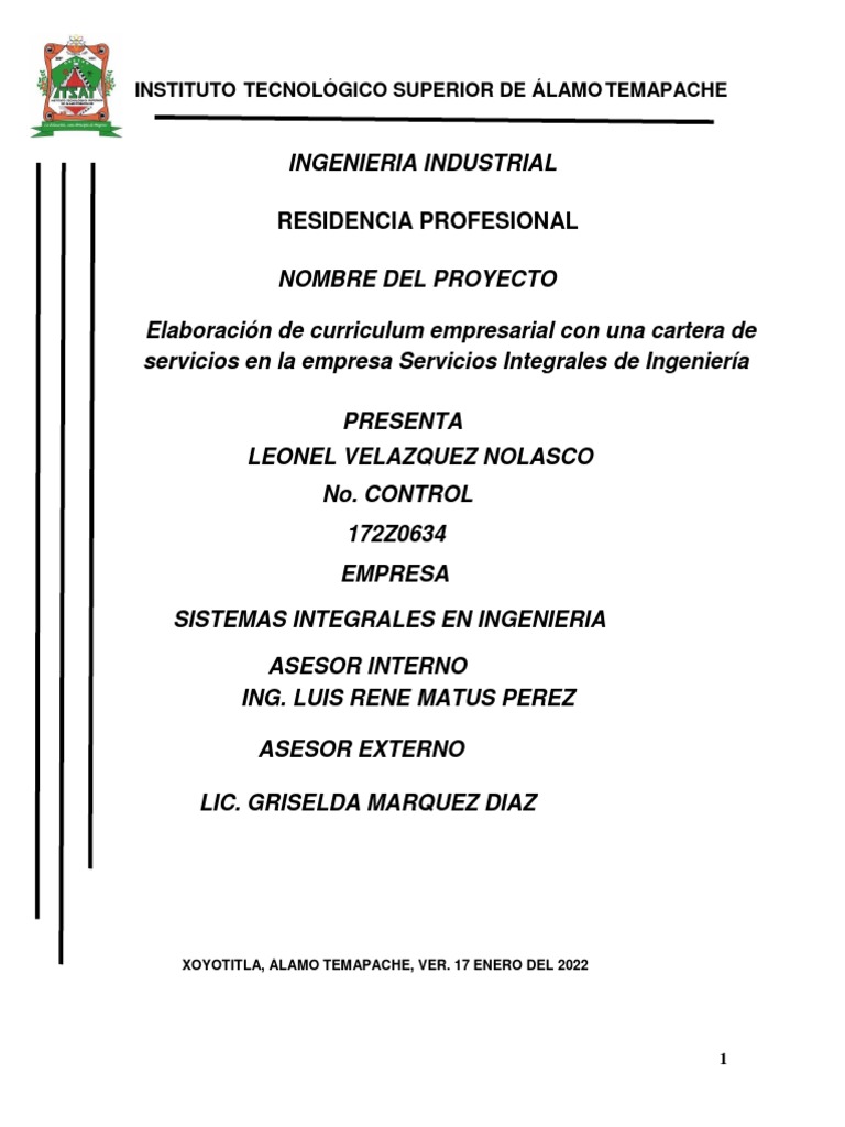 Proyecto Leonel Velazquez Nolasco | PDF | Plan de estudios | Análisis FODA