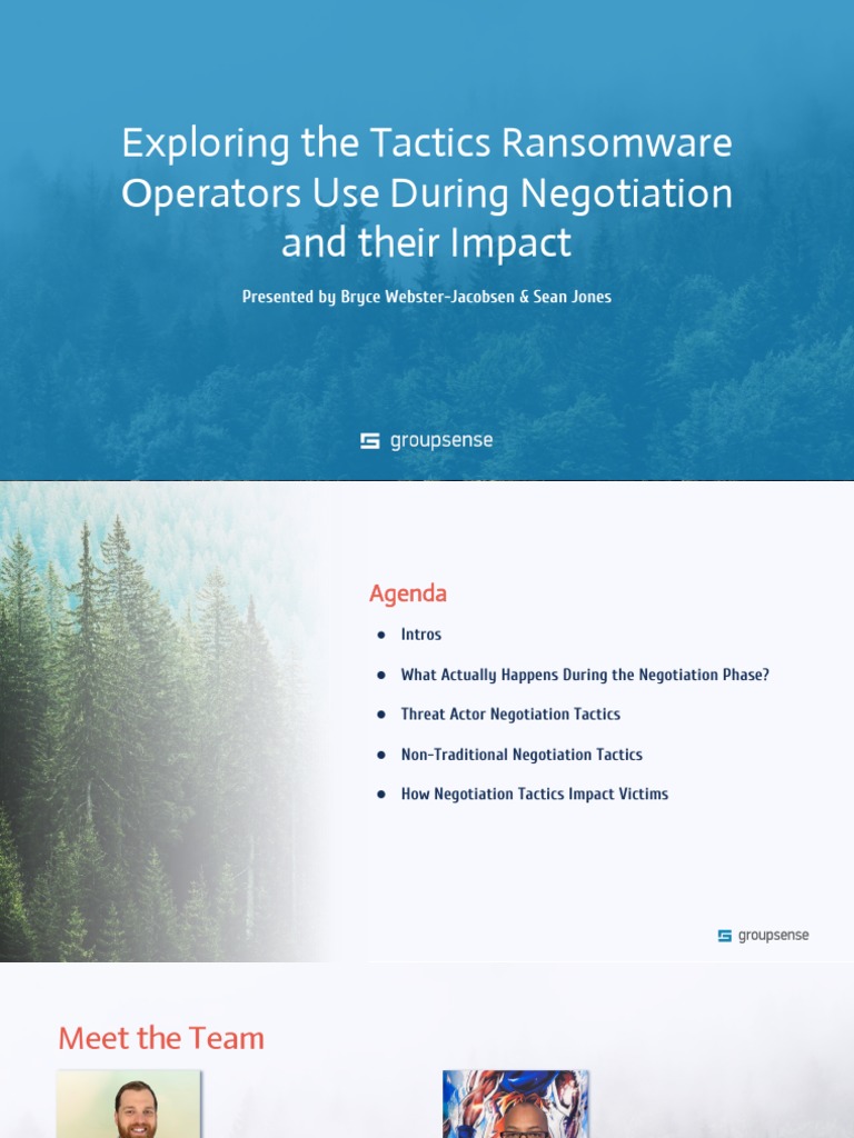 Sean Jones and Bryce Webster Jackson - Beyond Encryption - Exploring The Tactics Ransomware ...