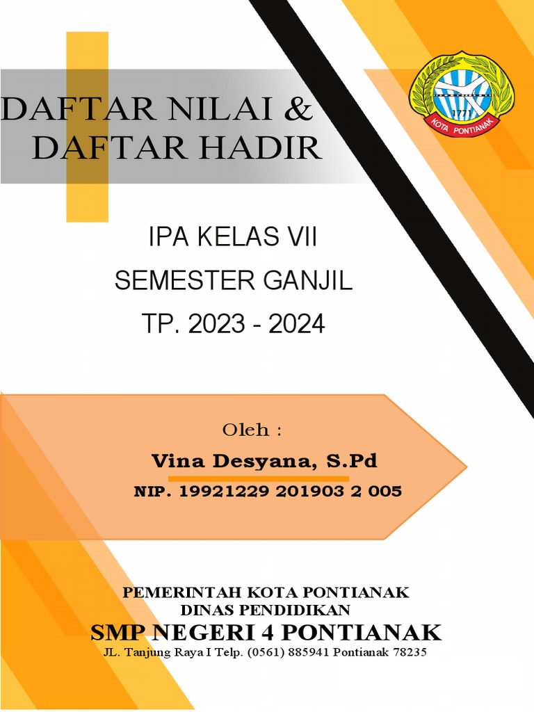 Cover Daftar Nilai Kelas VII IPA | PDF