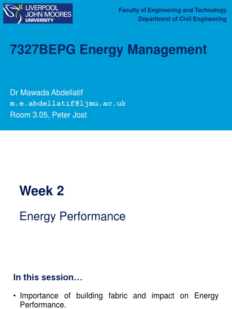 Week 2 - Energy Performance | PDF | Building Insulation | Heat Transfer