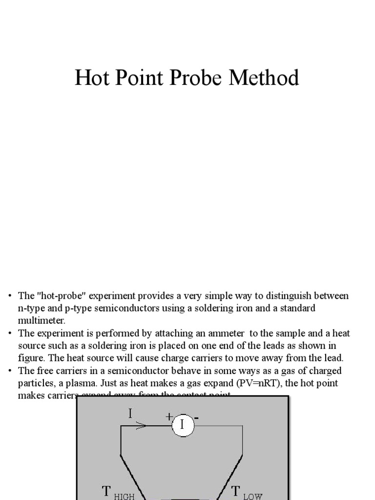 Hot Point Probe Method for Semiconductors | PDF | Teaching Methods ...