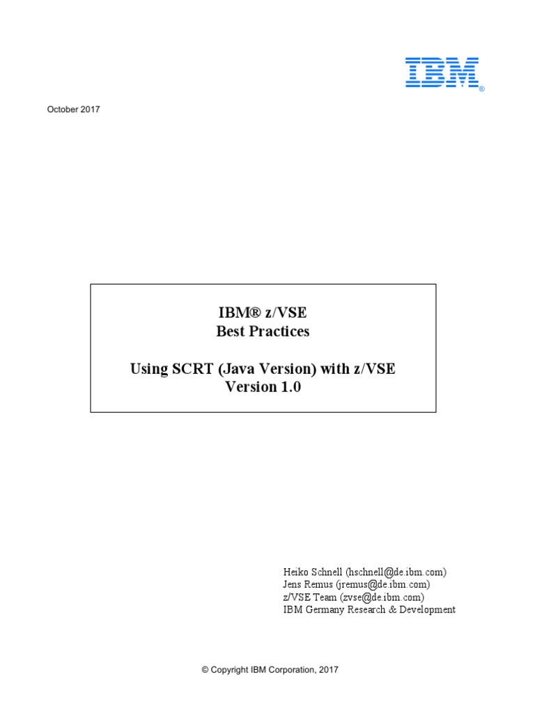 Using SCRT With zVSE Best Practices | PDF | File Transfer Protocol | Computer Science