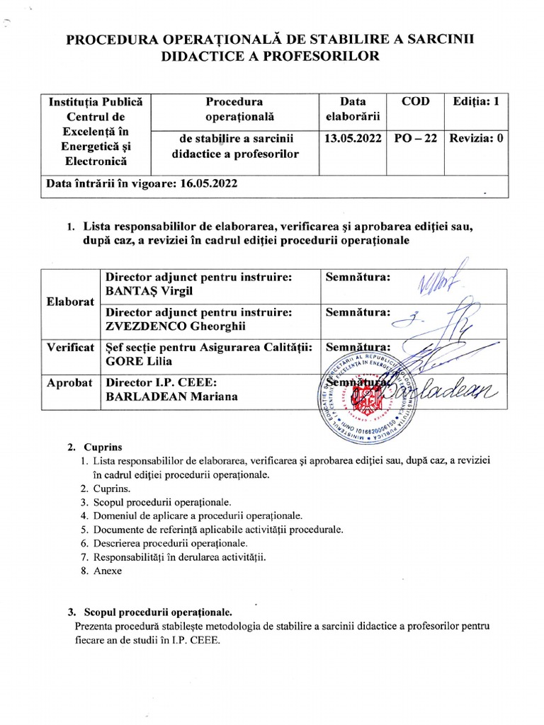 Procedura O. de Stabilire A Salariului Cadre Didactice | PDF