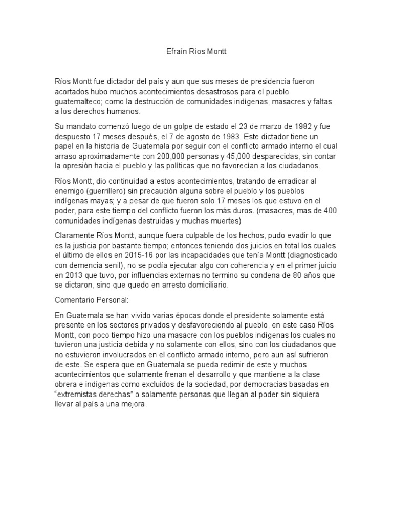 Efraín Ríos Montt | PDF