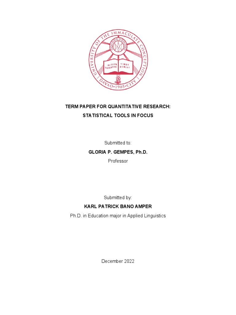Statistical Tools for Quantitative Research | PDF | Statistics | Meta ...