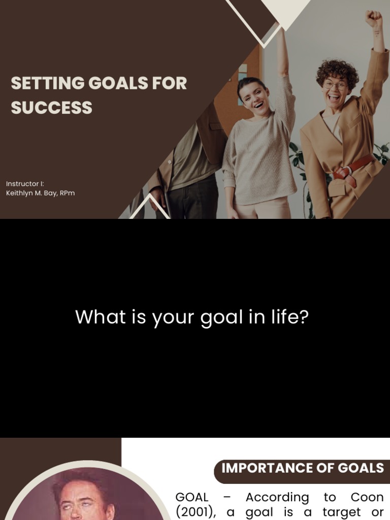 XI. Setting Goals For Success | PDF | Self Efficacy | Psychological ...