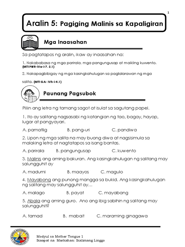 MTB 1 Q4 Week 5 | PDF