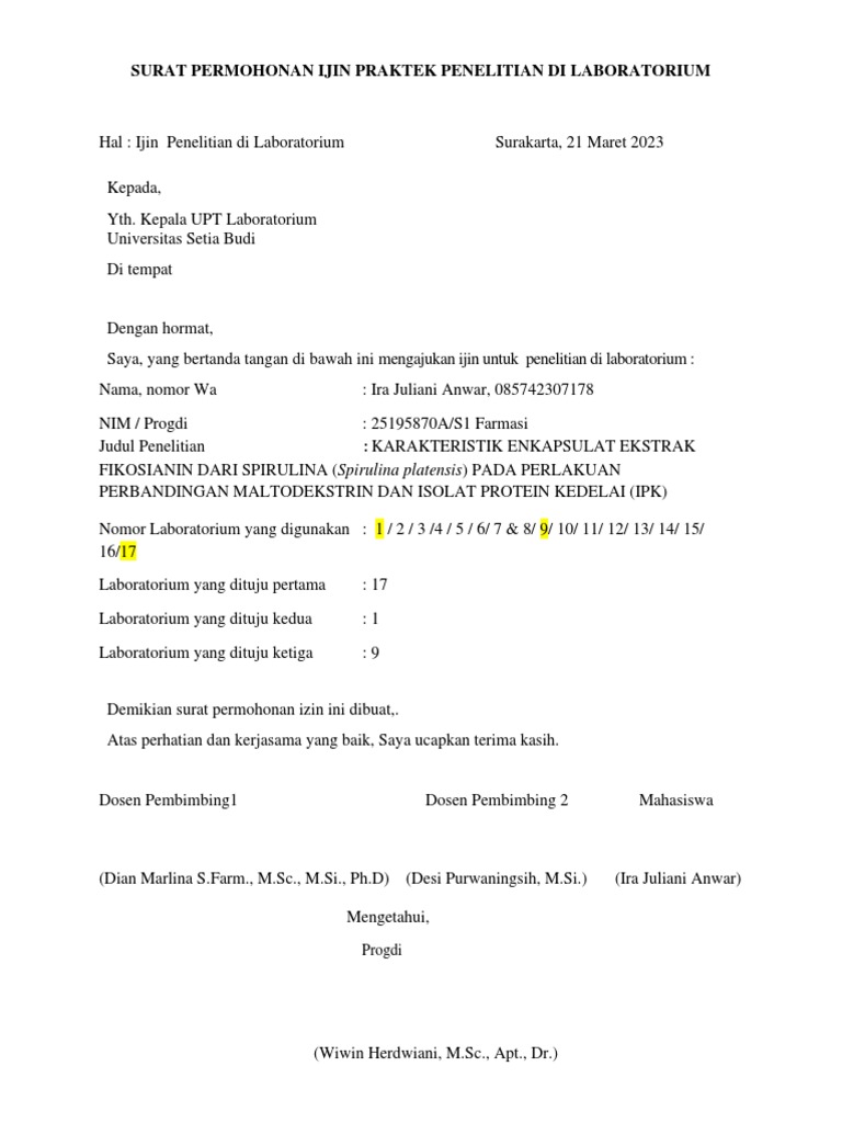 Surat Ijin Penelitian Upt LAB | PDF Surat Ijin Penelitian Upt LAB | PDF