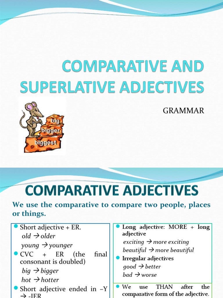 Comparative & Superlative Adjectives | PDF | Linguistics | Linguistic ...