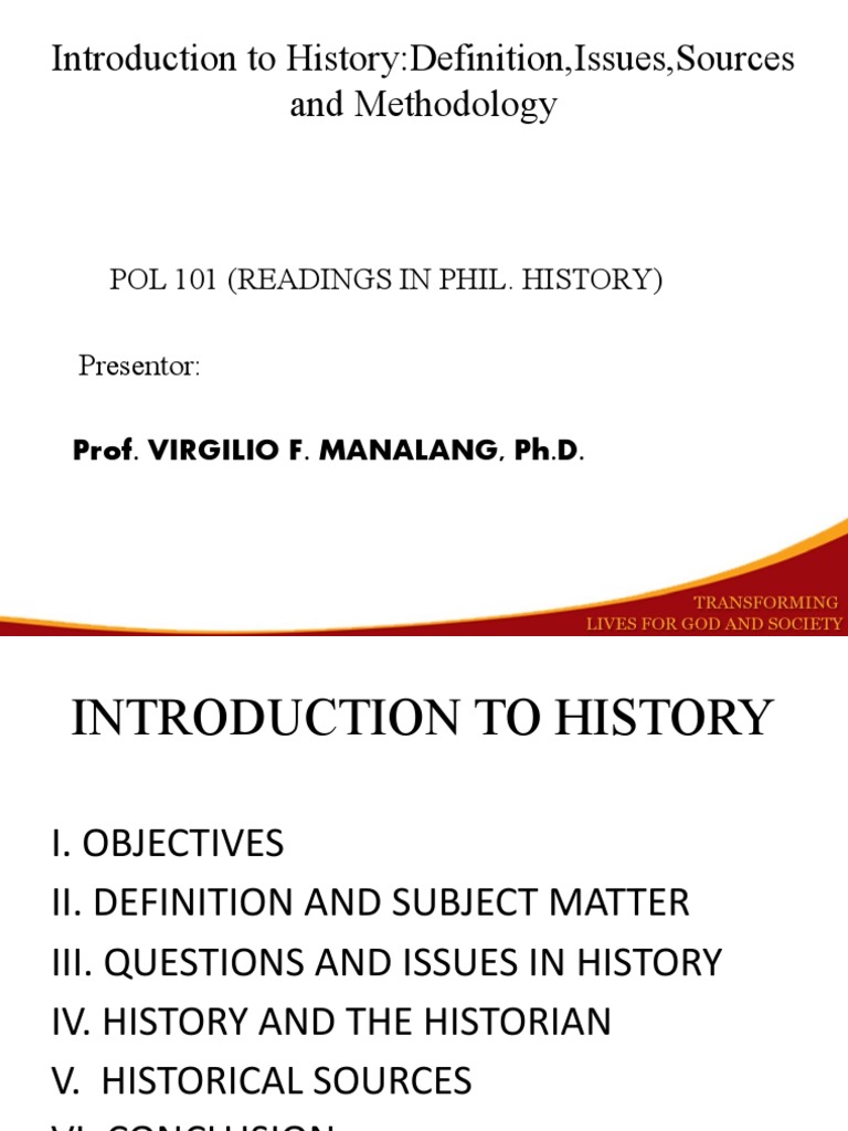 Introduction To History | Download Free PDF | Historian | Methodology