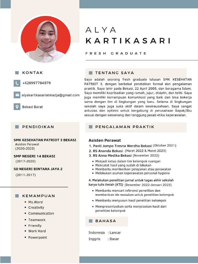 Alya Kartikasari Atmadja - CV | PDF