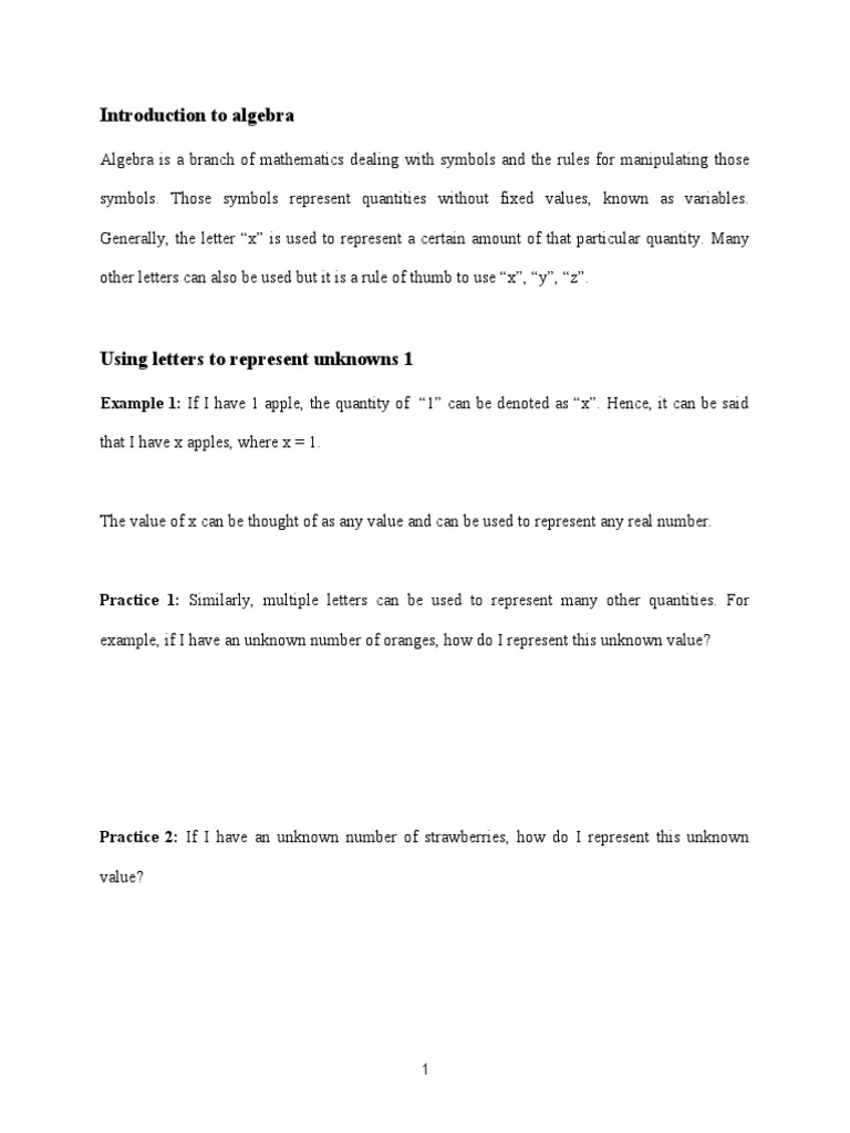 Algebra | Download Free PDF | Numbers | Algebra