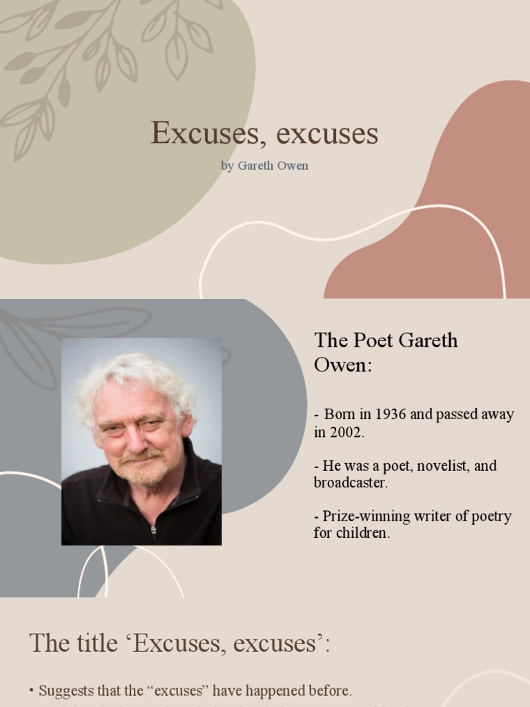 Excuses, Excuses | PDF