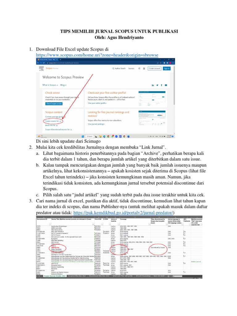 Tips Memilih Jurnal Scopus Untuk Publikasi | PDF