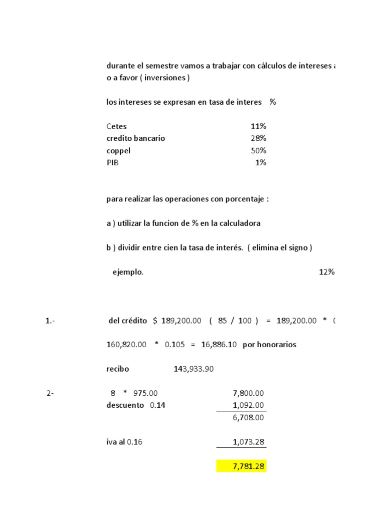 Material Matematicas | PDF | Interés | Bancos