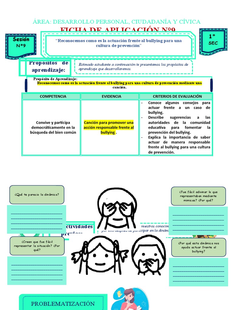 1° Ficha de Aplicación-Sesión9-Sem.5-Exp.3 - DPCC | PDF