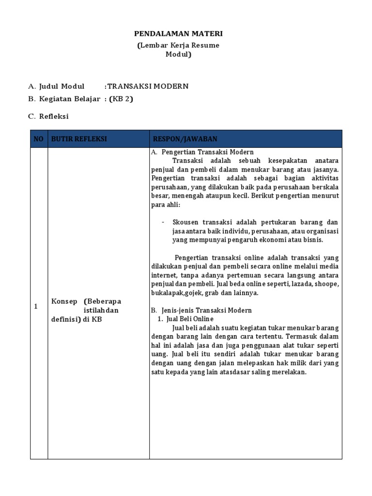 LK Resume Pai Kontemporer Kb2 | PDF